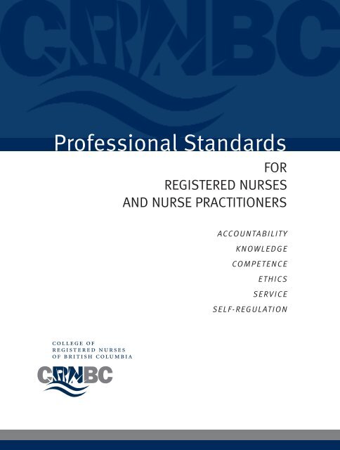 CRNBC Professional Standards for Registered ... - School of Nursing