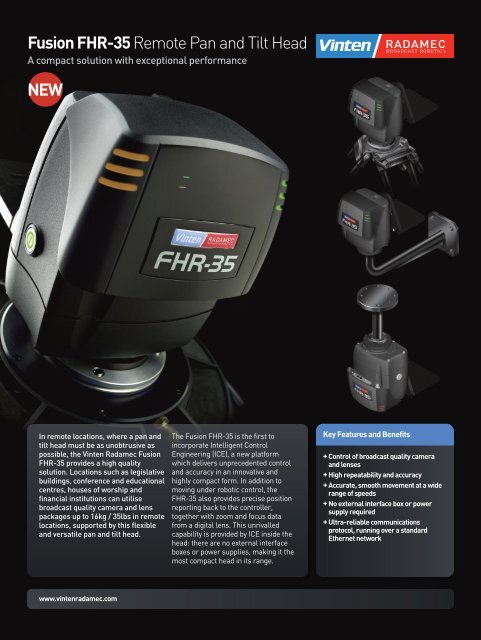 Fusion FHR-35 Promotional Flyer - Vinten Radamec