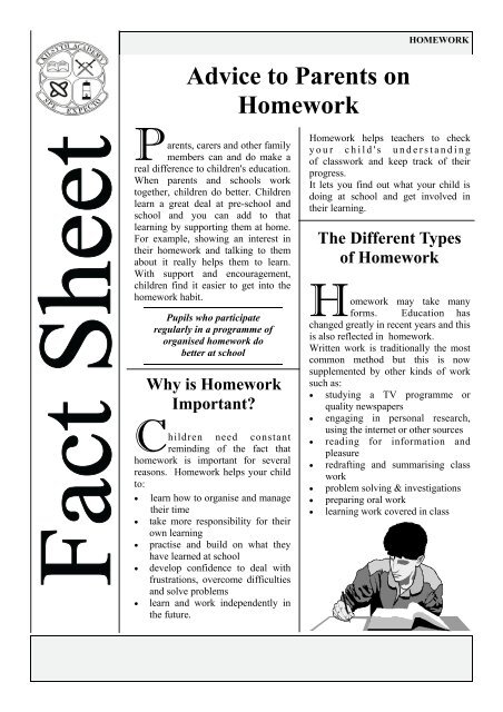 Homework factsheet.pdf - Kilsyth Academy