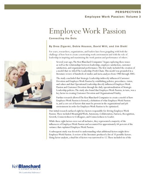 Employee Work Passion - The Ken Blanchard Companies