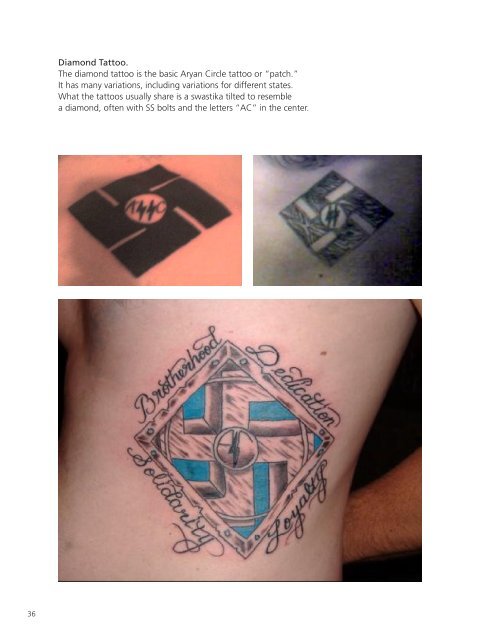 36 Diamond Tattoo. The di