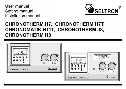 CHRONOTHERM H7, H7T, H11T, J8, H8 - Seltron controllers