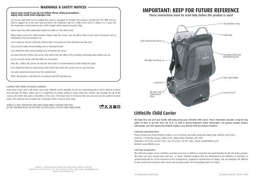 IMPORTANT: KEEP FOR FUTURE REFERENCE - Carters