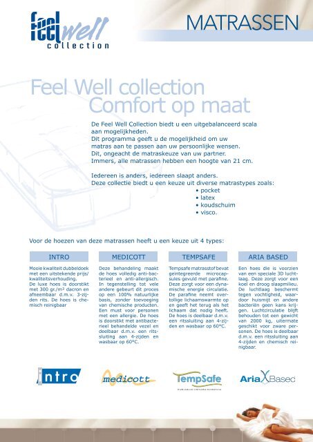 Feel Well collection Comfort op maat - Cash & Carry Slaapcomfort