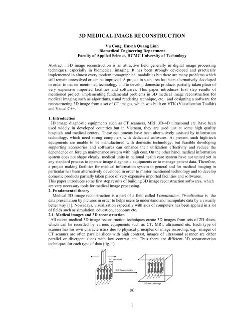 3D MEDICAL IMAGE RECONSTRUCTION