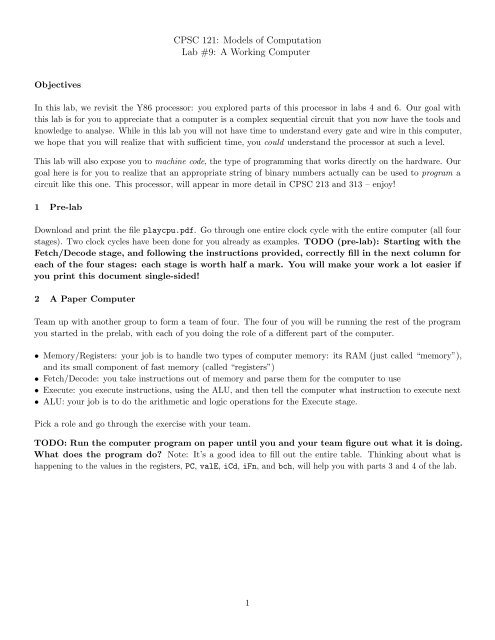 CPSC 121: Models of Computation Lab #9: A ... - Ugrad.cs.ubc.ca