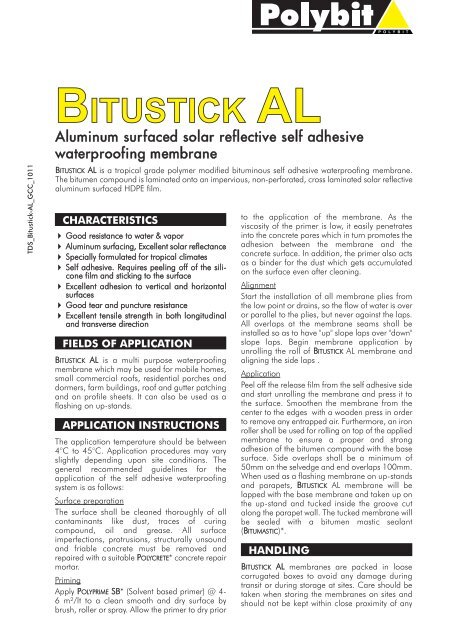 BITUSTICK AL - Buildtek Specialities