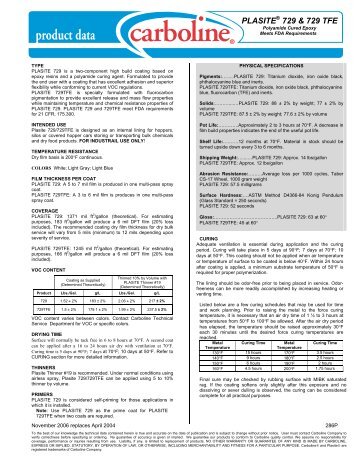 Plasite 4301 HT PDS - Carboline