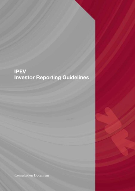 draft IPEV Investor Reporting Guidelines - IPEV Valuation Guidelines