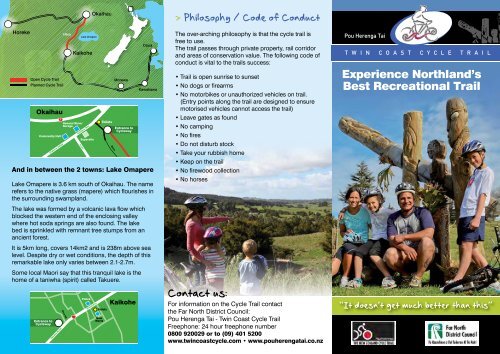 Twin Coast Cycle Trail brochure [1 MB PDF] - New Zealand Cycle Trail