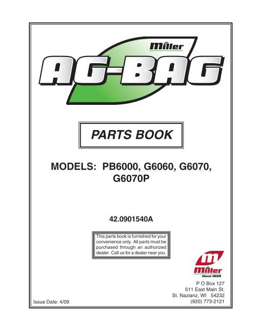 17.01048A Miller Pro 1350 Rake Parts Book - Ag-Bag