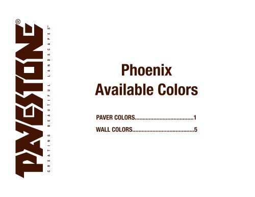 Phoenix Available Colors - Pavestone