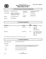 MSDS RUST VETO 342 - Quality Tools & Services, Inc.