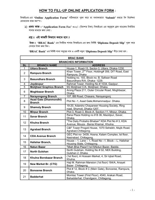 HOW TO FILL-UP ONLINE APPLICATION FORM : - BIM