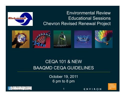 Ceqa 101 And New Baaqmd Ceqa Guidelines Presentation