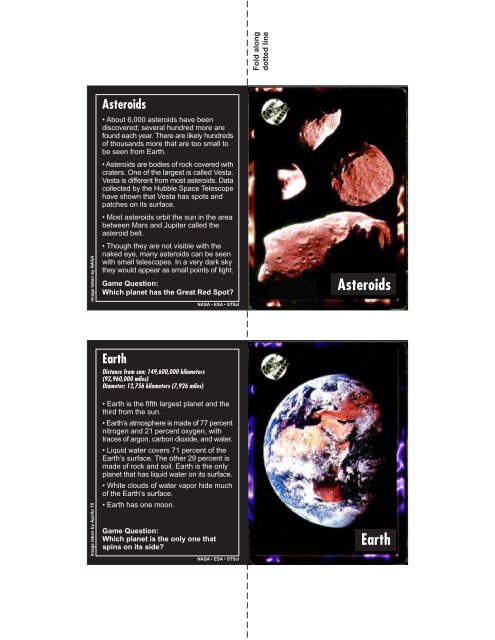 Solar System Trading Cards Project