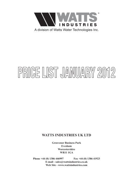 WATTS INDUSTRIES UK LTD