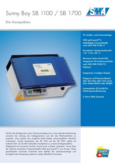 Sunny Boy SB 1100 / SB 1700