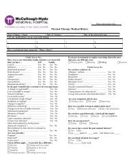 Physical Form / Medical History Form