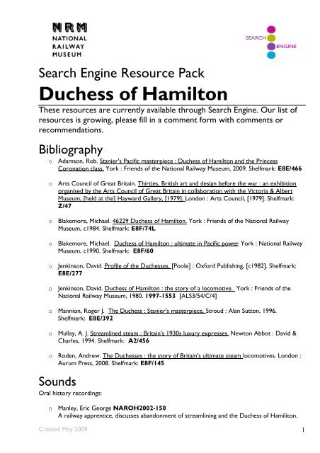 Duchess of Hamilton - National Railway Museum