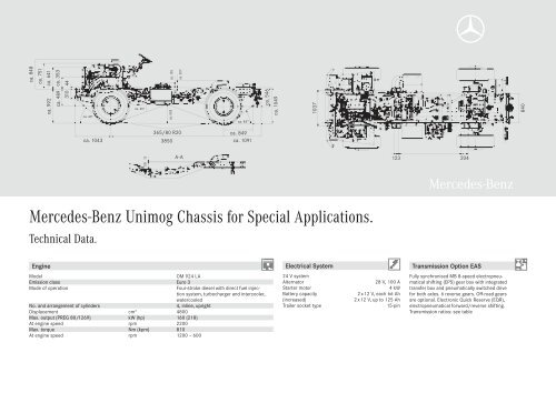 Mercedes-Benz Unimog Chassis for Special Applications.