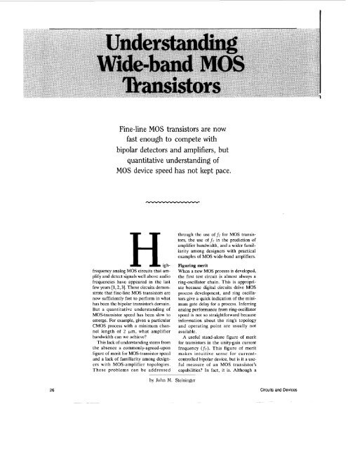 Understanding wide-band MOS transistors - Electrical and ...