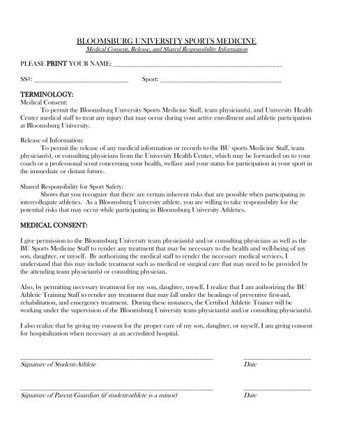 Medical Consent Form Example Massage Forms And Templates Free PDF