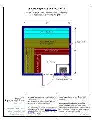 Sauna Layout 4' x 6' x 7' h - Superior Sauna & Steam
