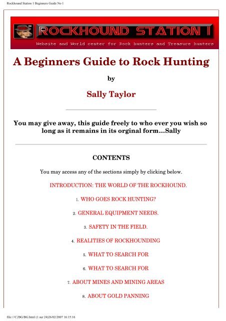 A Beginners Guide To Rock Hunting - Rockhoundstation1.com