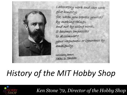 History of the MIT Hobby Shop - MIT Division of Student Life