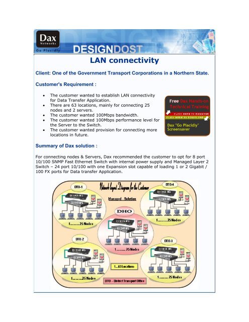 LAN connectivity - Dax Networks