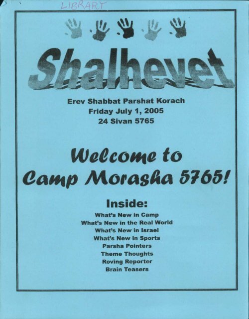 2005 Issue 1.pdf - Camp Morasha