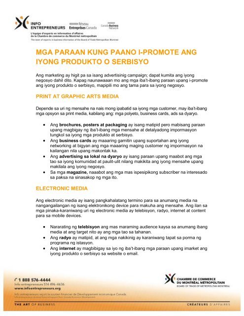 mga paraan kung paano i-promote ang iyong produkto o serbisyo mga paraan kung paano i-promote ang iyong produkto o serbisyo