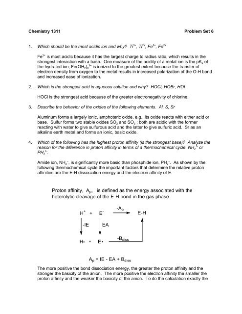 Solutions to Problem Set #6