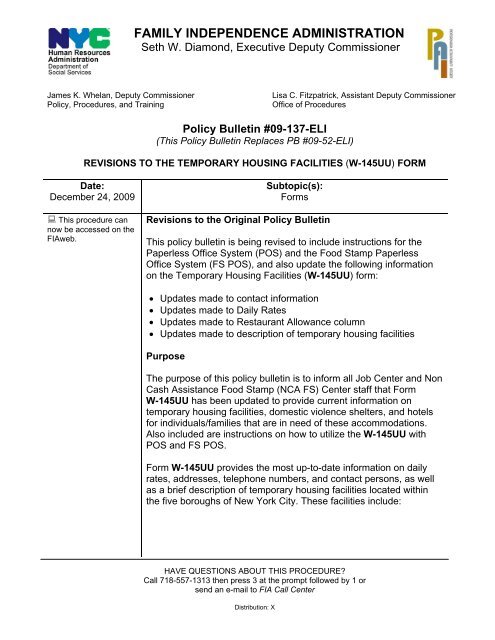 family independence administration - Online Resource Center