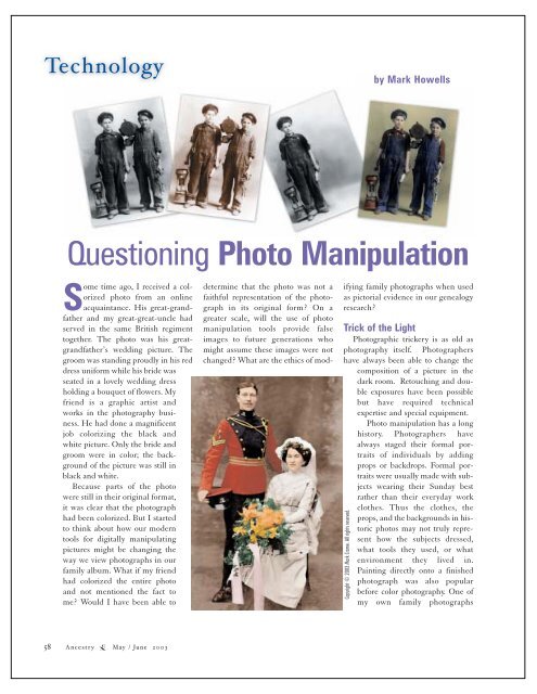 Questioning Photo Manipulation