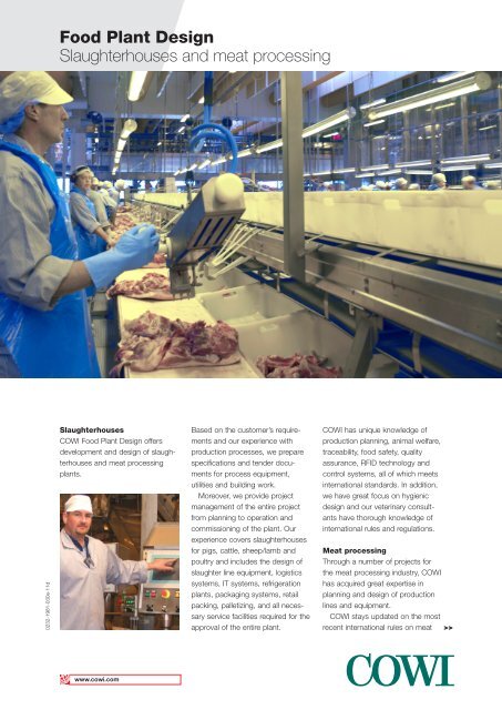 Food Plant Design Slaughterhouses and meat processing - Cowi