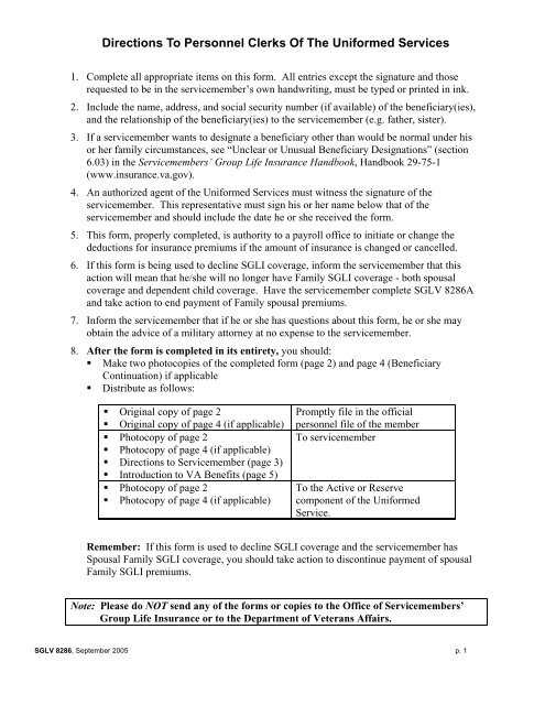 SGLI Form, 59% OFF | www.micoope.com.gt