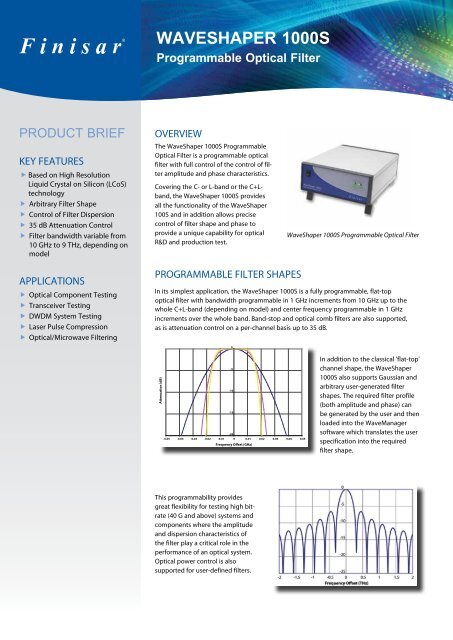 WaveShaper 1000S Product Brief - Finisar
