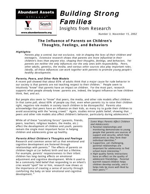 Building Strong Families - Search Institute