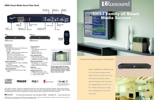 SMS3 Smart Media Server Rear Panel - Suprini