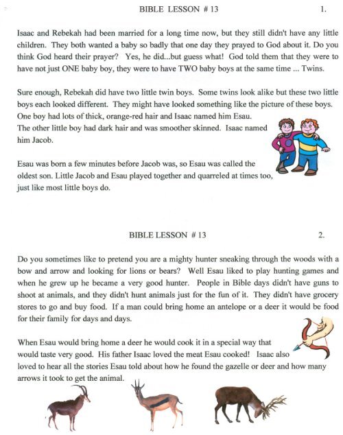 Isaac And Rebekah Jacob And Esau