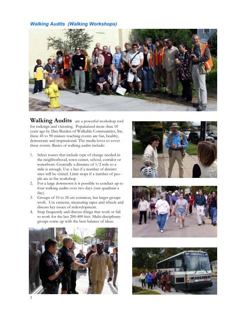 Walking Audits (Walking Workshops) - Walkable Communities