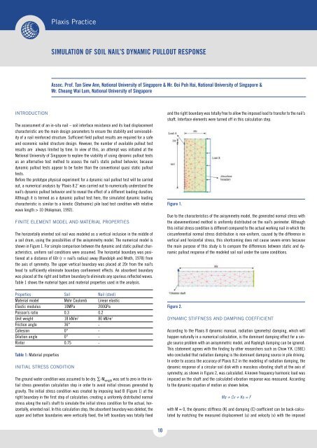 Simulation of Soil Nail's Dynamic Pullout Response.pdf - Plaxis