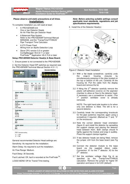 APID Installation Guide - Ampac