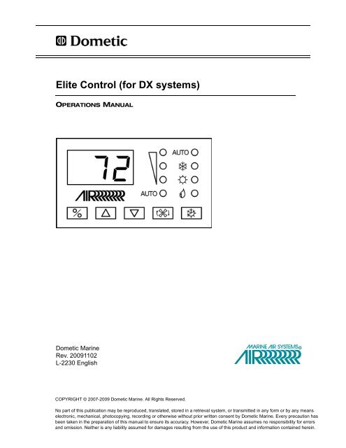 Elite Control (for DX systems) - Dometic