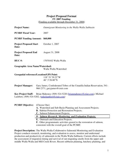 Project Proposal Format
