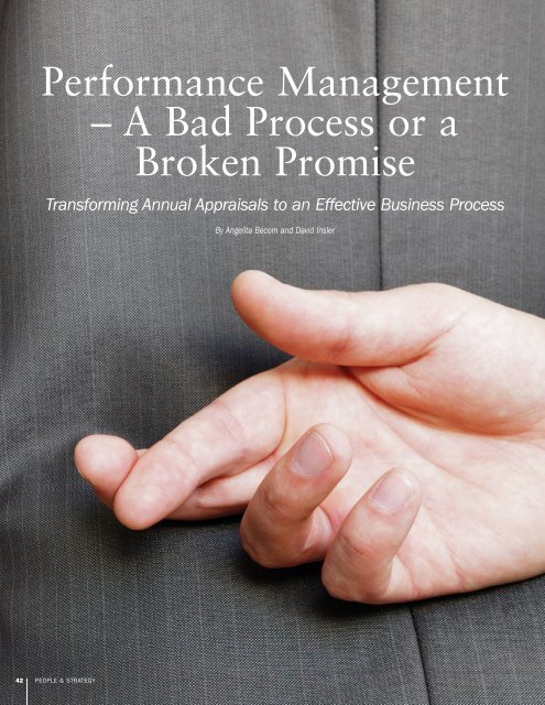 Performance Management â A Bad Process or a Broken Promise