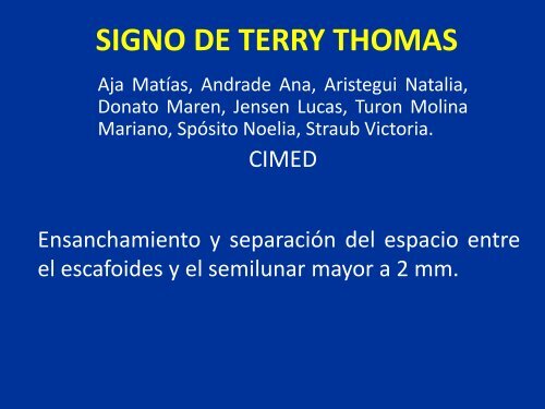 SIGNO DE TERRY THOMAS - Congreso SORDIC