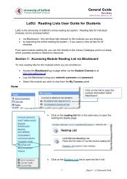 University of Salford - Campus Map and Guide